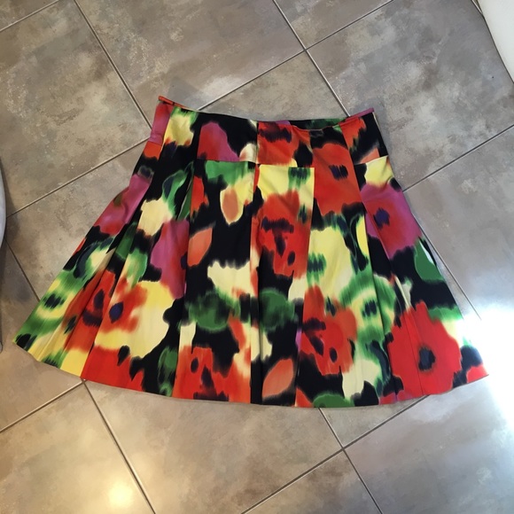 Skirts | Colorful Pleated Skirt With Side Zipper Lining | Poshmark